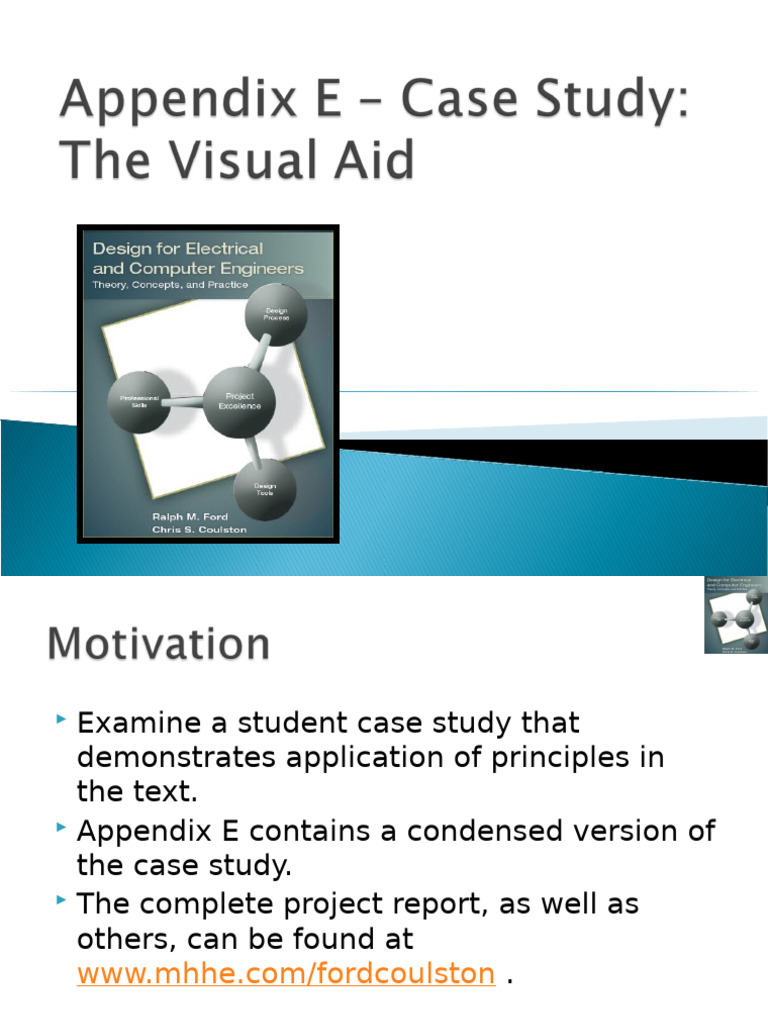 Appendix E Case Study | PDF | Visual Impairment | Sensor
