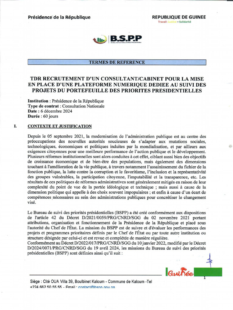 TDRs AMI O4 CAB DIGIT SUIVI BSPP | PDF