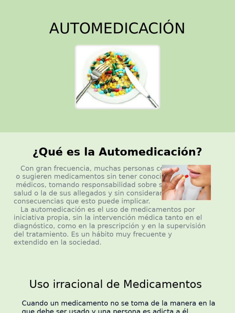 Automedicacion 2024 | PDF | Medicamentos con receta | Terapia
