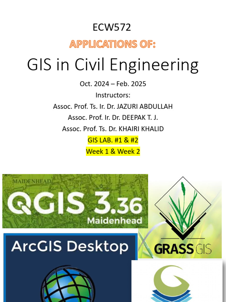 GIS for Civil Engineering Week 1 and Week 2 | PDF