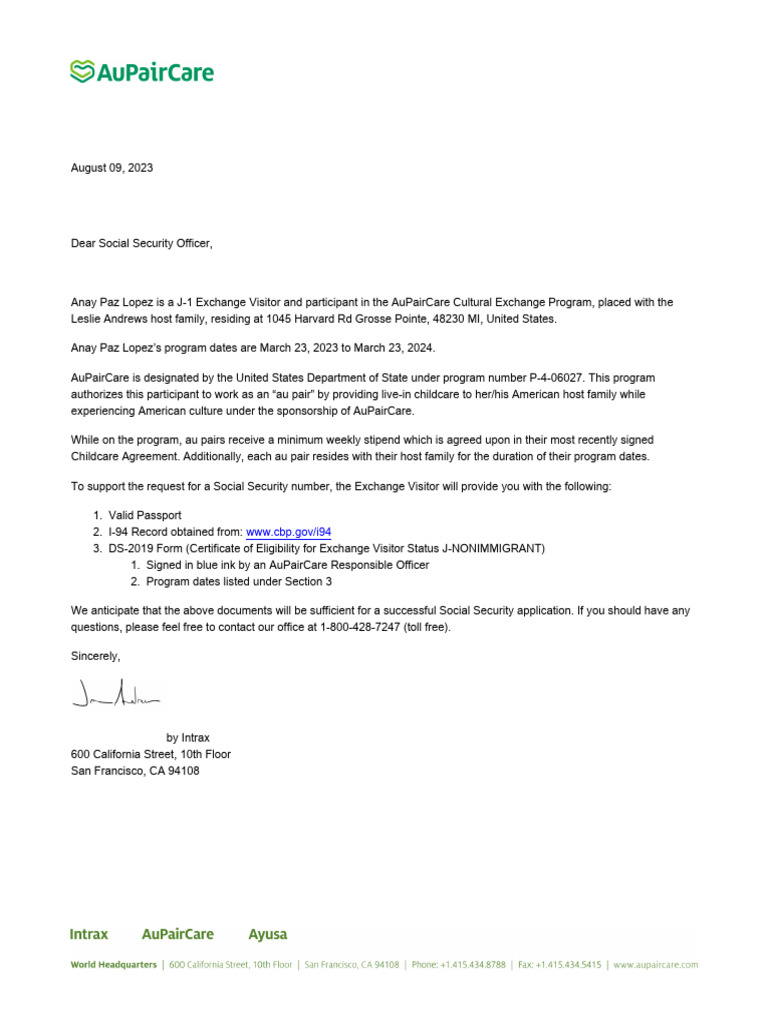 Apc AP Social Security Letter PDF | PDF