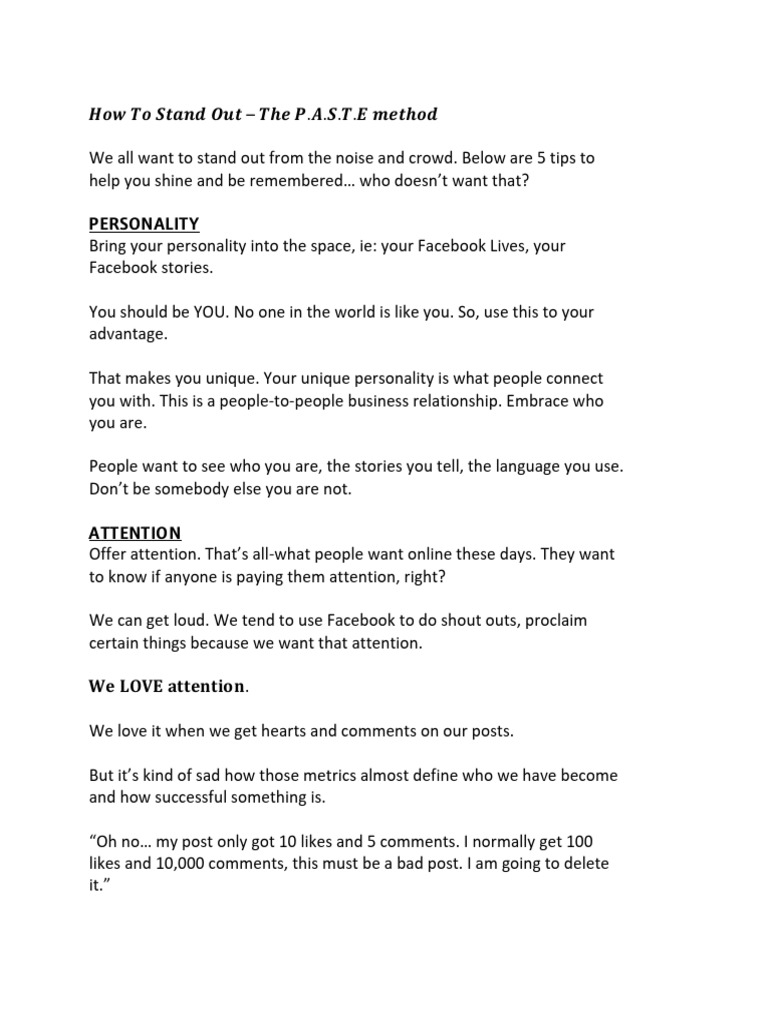 PASTE METHOD (4) | PDF