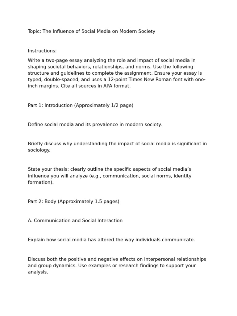 The Influence of Social Media On Modern Society | PDF