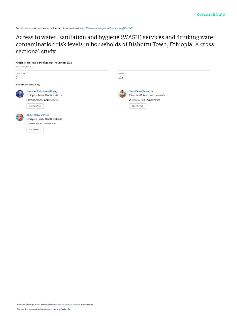 Health Science Reports - 2023 - Girmay - Access To Water Sanitation and Hygiene WASH Services ...