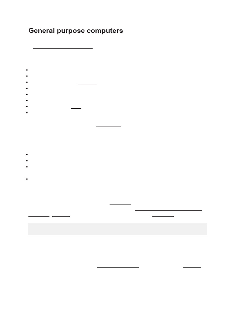 7.2 General Purpose Computers | PDF | Computer Hardware | Input/Output