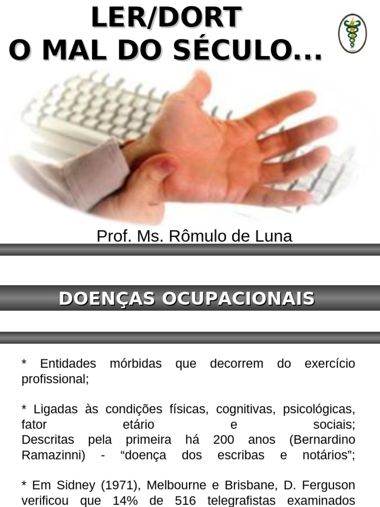 Doenças Ocupacionais: LER e DORT | PDF | Medicina Clínica | Sistema ...