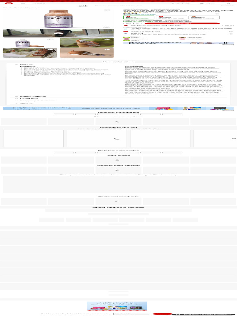 Being Frenshe Hair, Body & Linen Mist Body Spray With Essential Oils ...