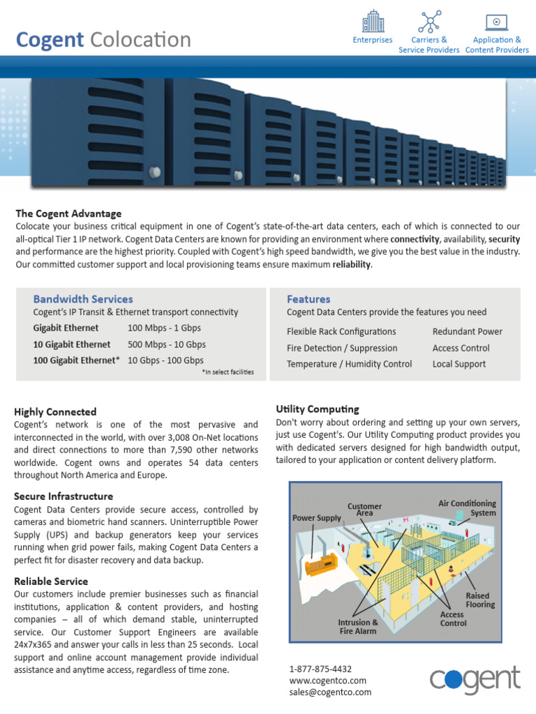 Cogent Co Location | PDF | Data Center | Computer Networking