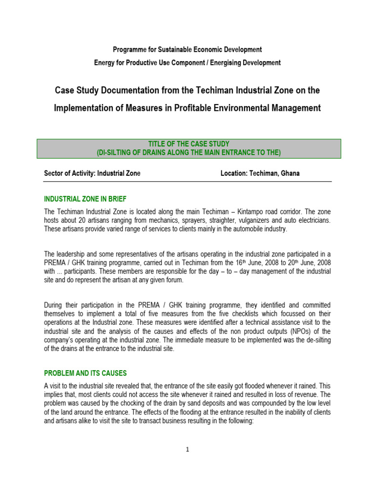 Casestudies Techiman-1 | PDF | Waste | Income