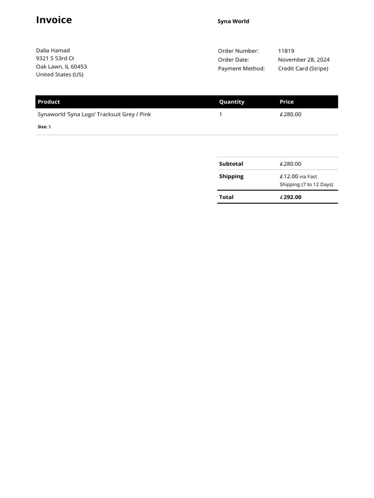 Invoice 11819 | PDF