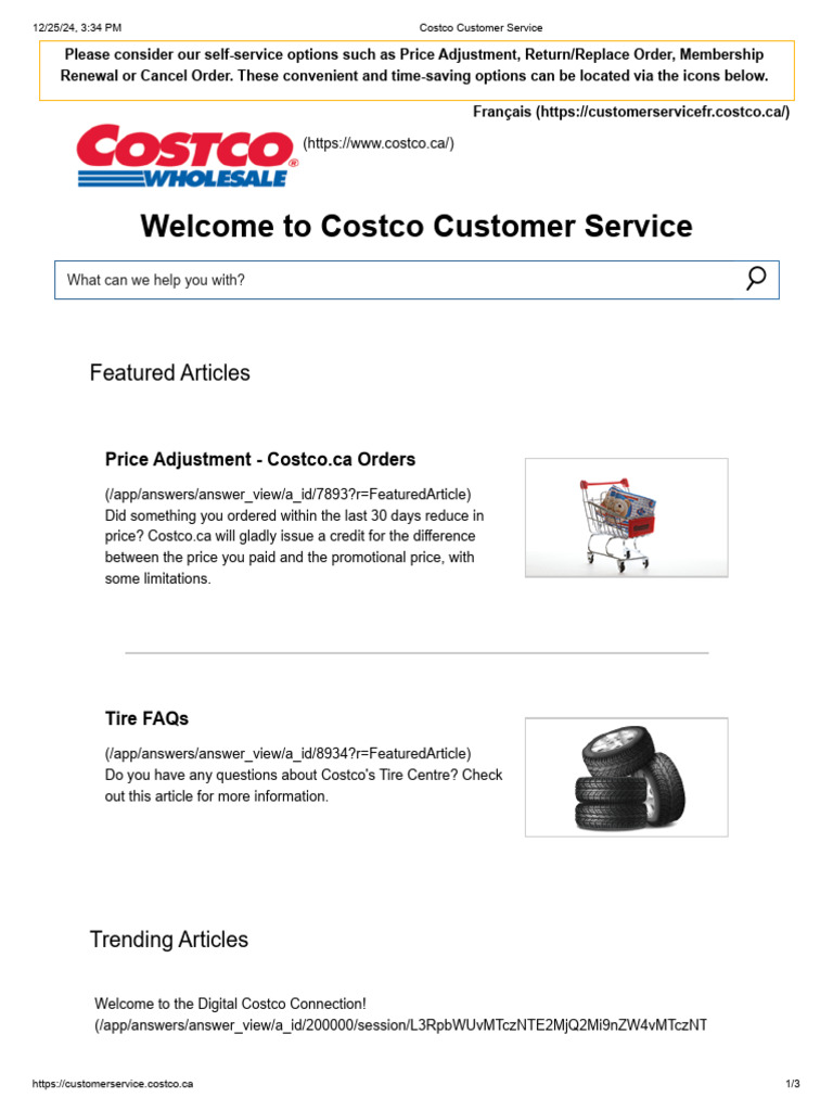 Costco Customer Service | PDF | Costco