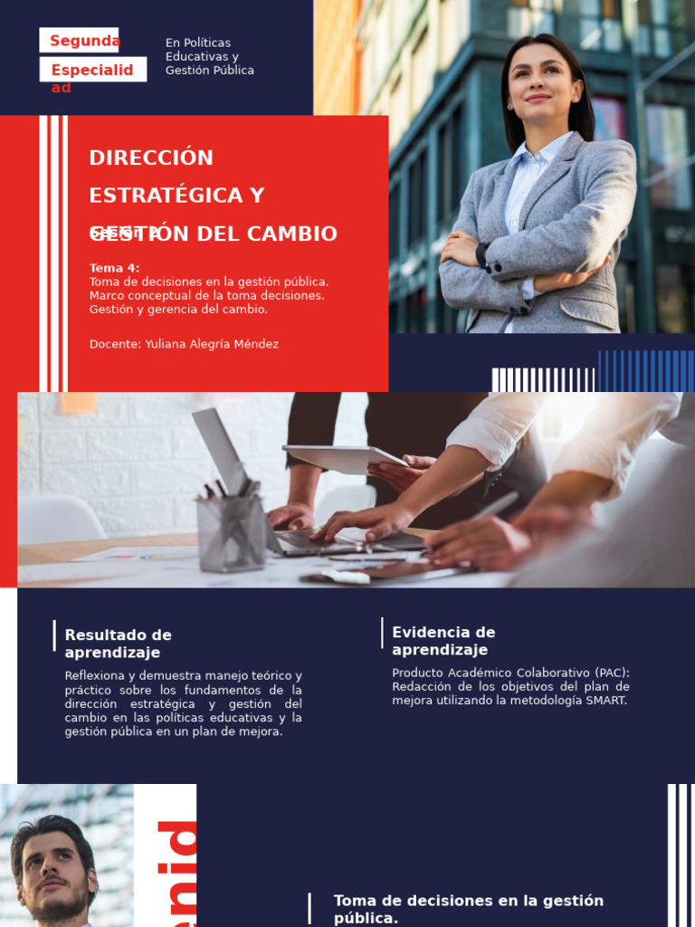 Sesion 2 Tema 4 - Direccion Estrategica y Gestion Del Cambio - 2024 | PDF | Toma de decisiones ...