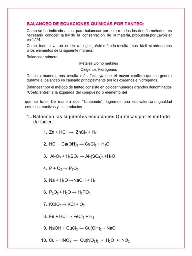 Practica Balanceo | PDF