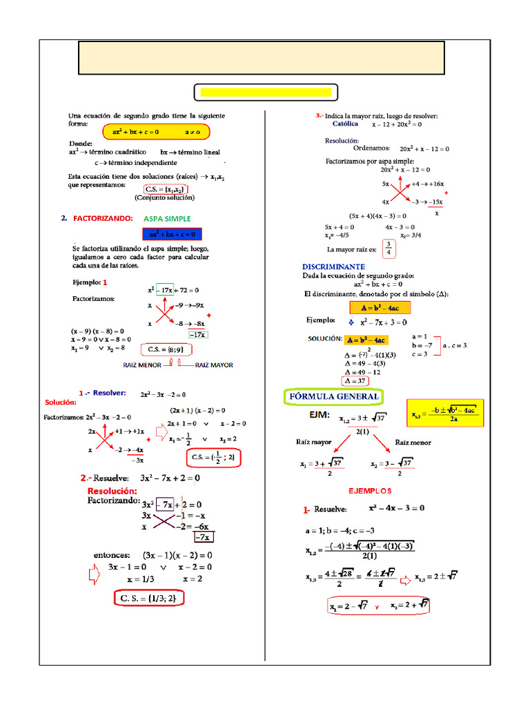 CLASE1-E.CUACUADRATICAS | PDF