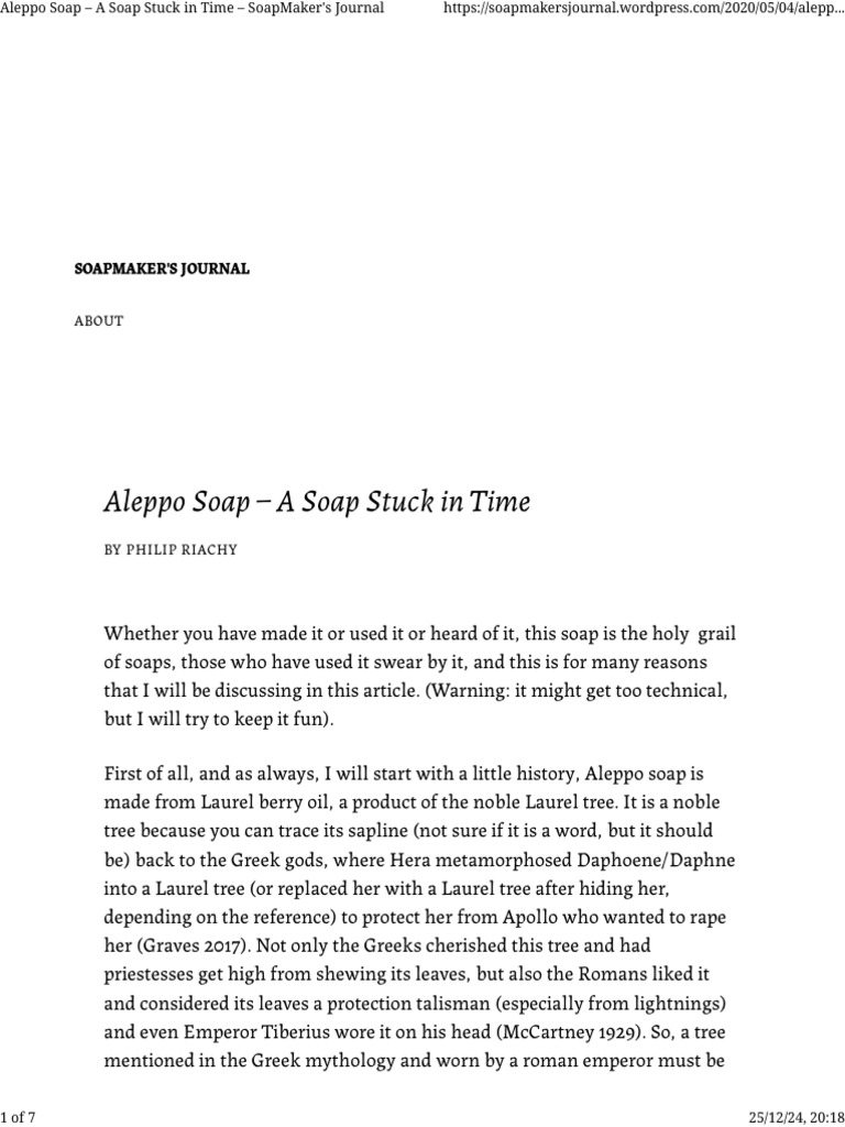Aleppo soap | PDF