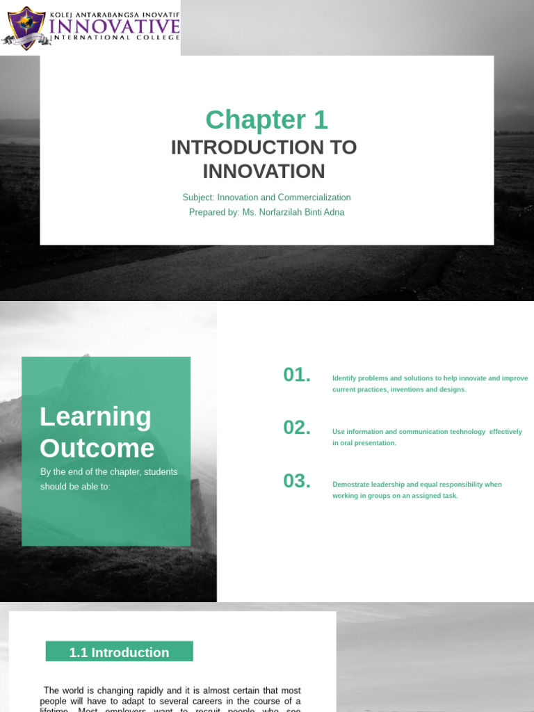 Introduction To Innovation Concepts Pdf Creativity Innovation