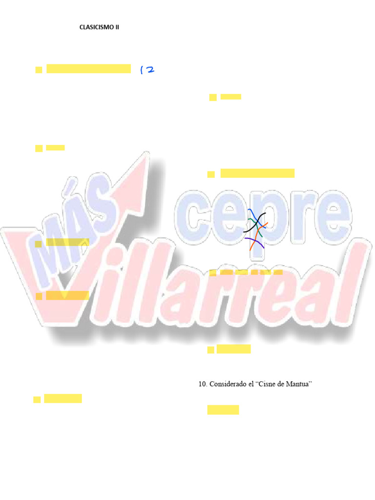 Clasicismo II Literatura | PDF | Virgilio | Horacio