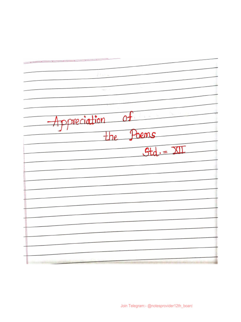 Appreciation Class 12th Most Important | PDF