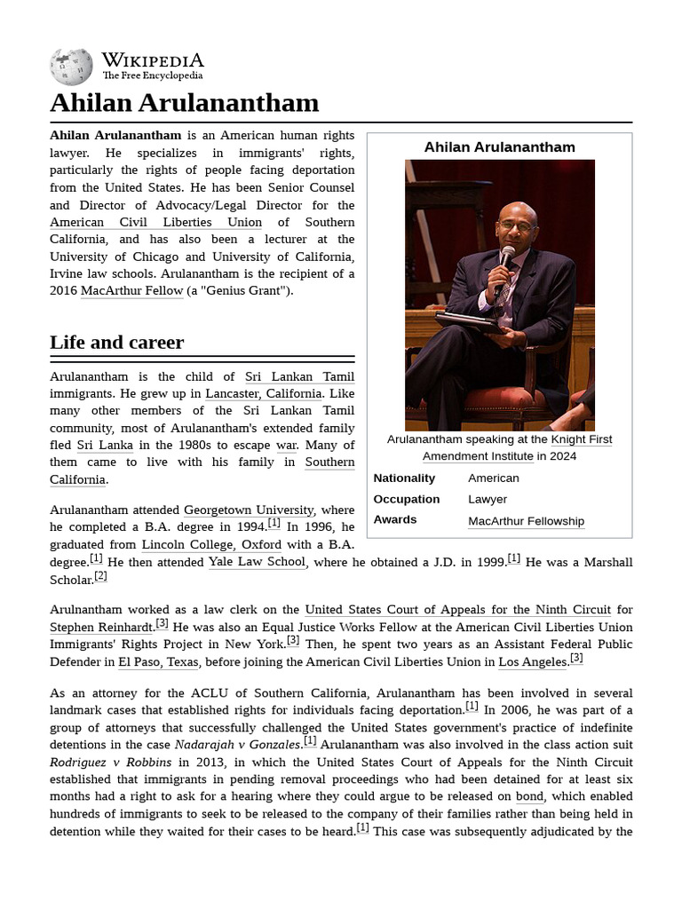 Ahilan_Arulanantham | PDF | Federal Government Of The United States ...