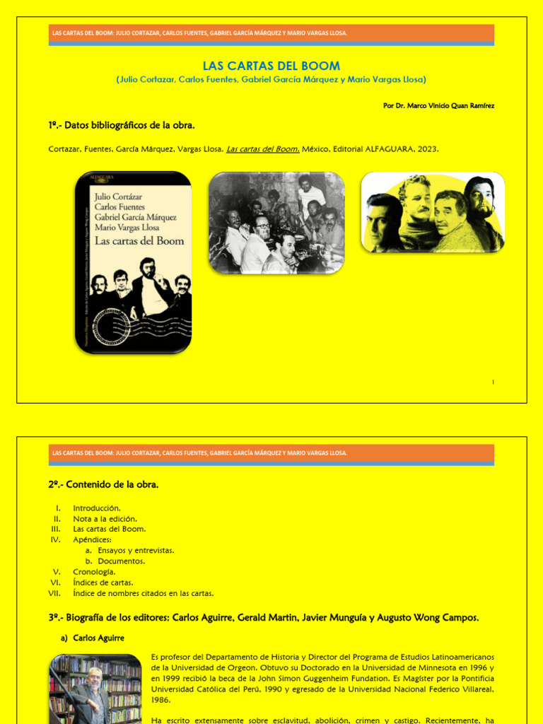 Correspondencia del Boom Latinoamericano | PDF