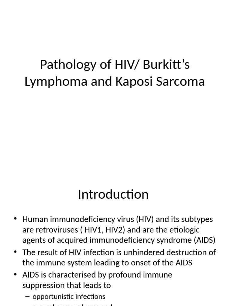 16-Tropical Pathology (HIV, Burkitts, Kaposi) | PDF | Hiv | Hiv/Aids