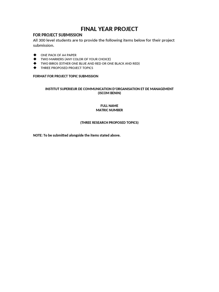 Final Year Project | PDF