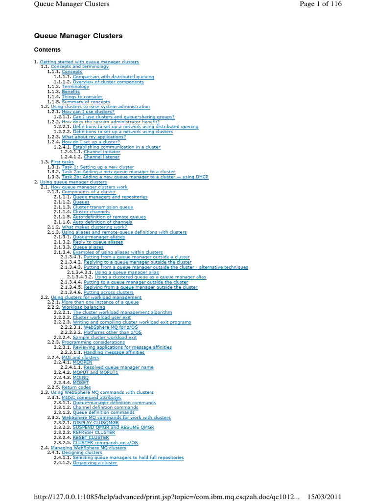 Understanding Queue Manager Clusters | PDF