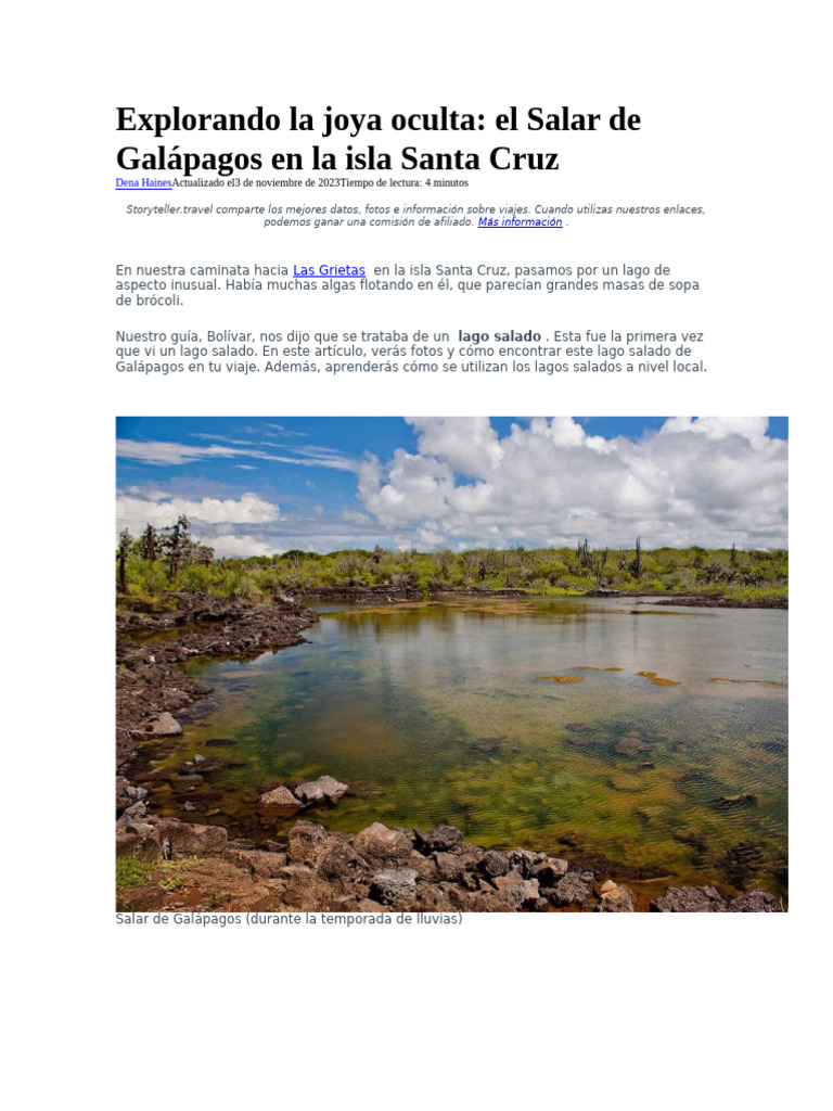 Galapagos salar | PDF