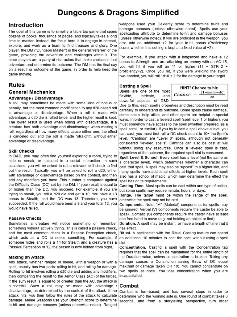 DND SIMPLIFIED-3 | PDF