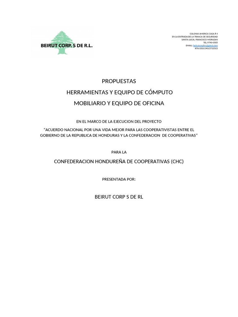 Propuesta CHC | PDF | Hardware de la computadora | Informática