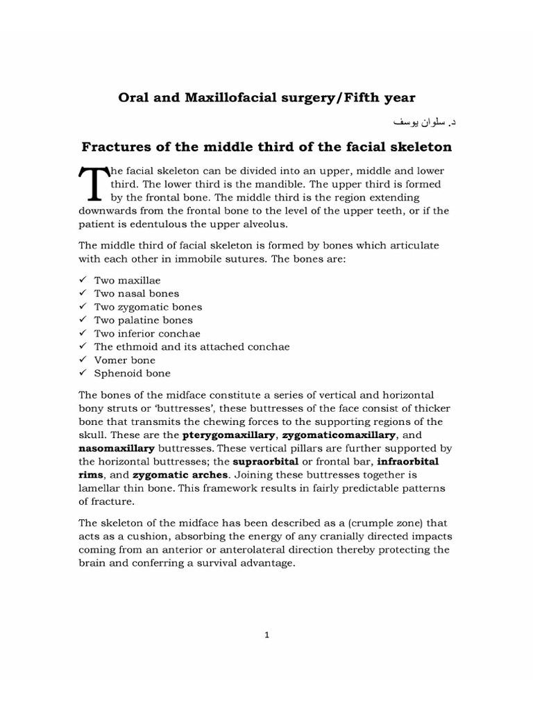 Fracture of Middle Third | PDF