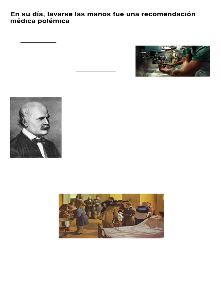 Caso Semmelweis | PDF | Lavado de manos | Ciencias de la Salud