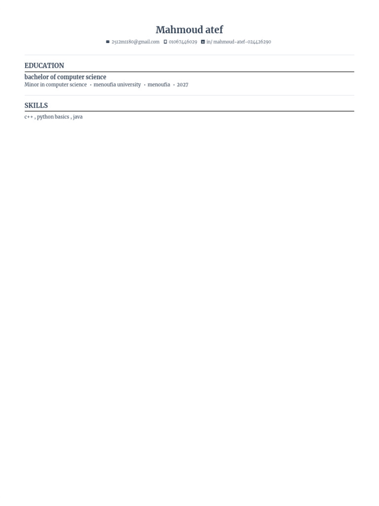 Mahmoud Atef: Education | PDF