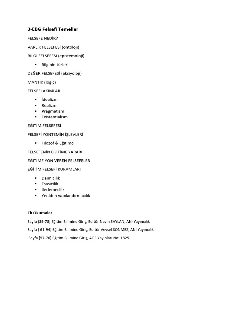 3-EBG Felsefi Temeller | PDF