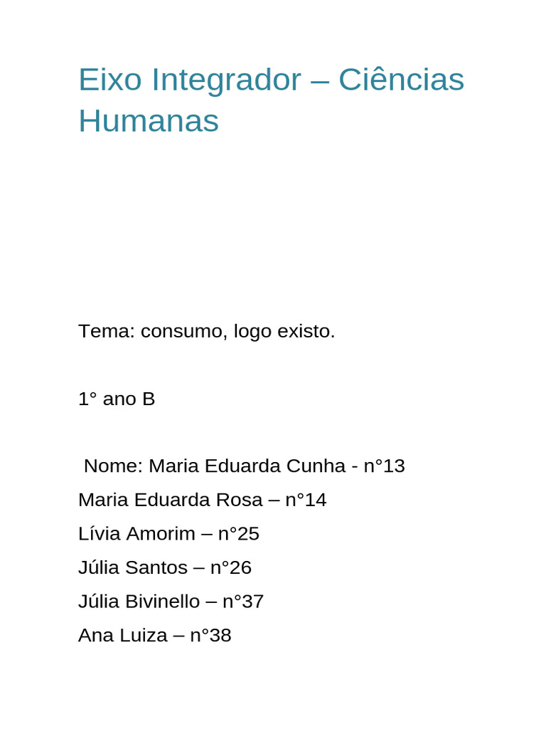 Eixo Integrador | PDF