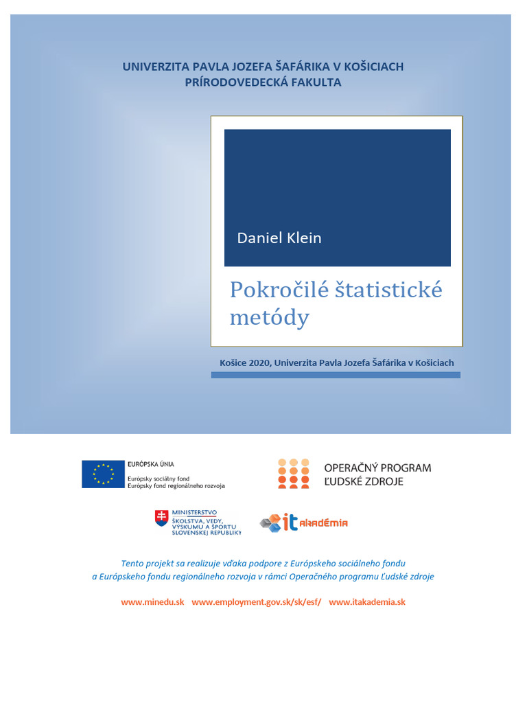 Pokrocile Statisticke Metody | PDF