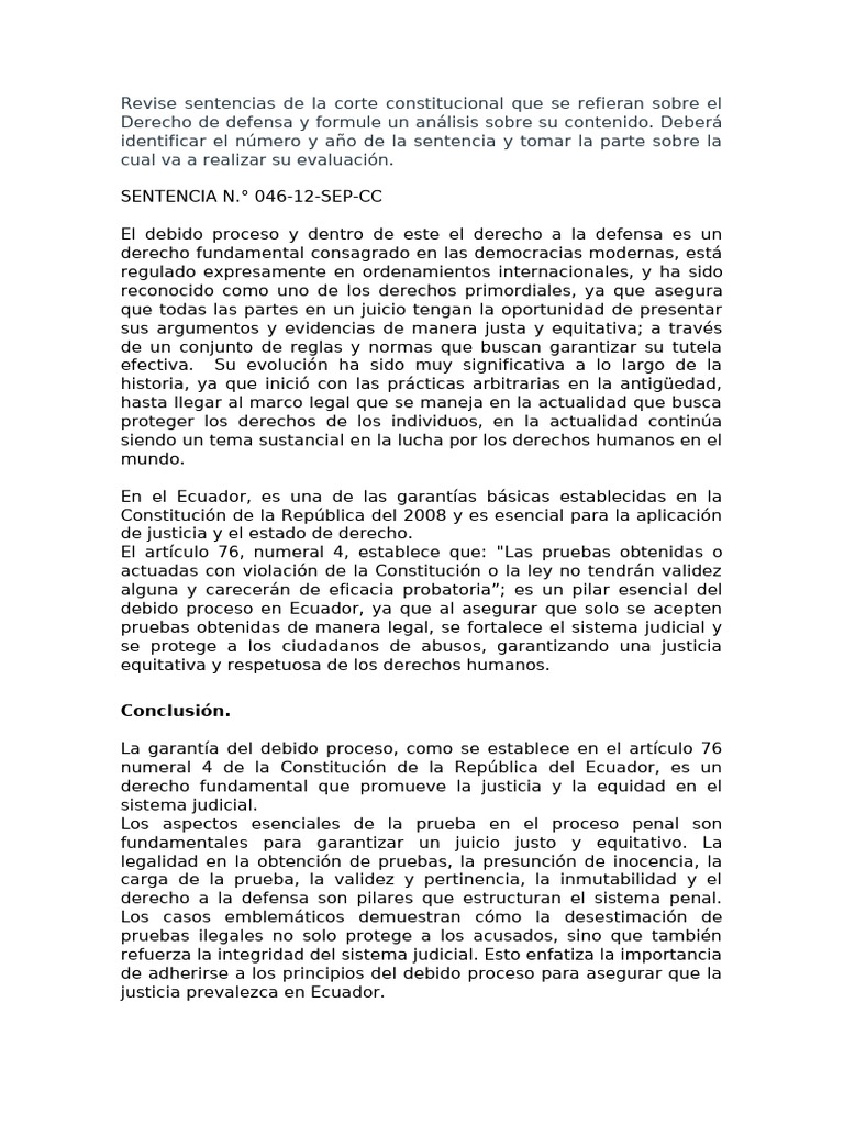 Derecho A La Defensa | PDF | Debido al proceso | Gobierno