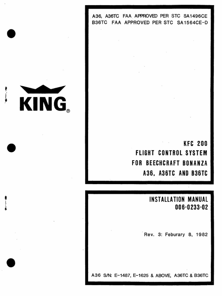 KFC200A36 Install Manual | PDF