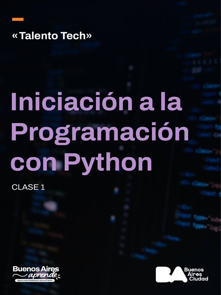 Inicial-PYTHON_CLASE _ 01_compressed | PDF | Algoritmos | Lenguaje de programación