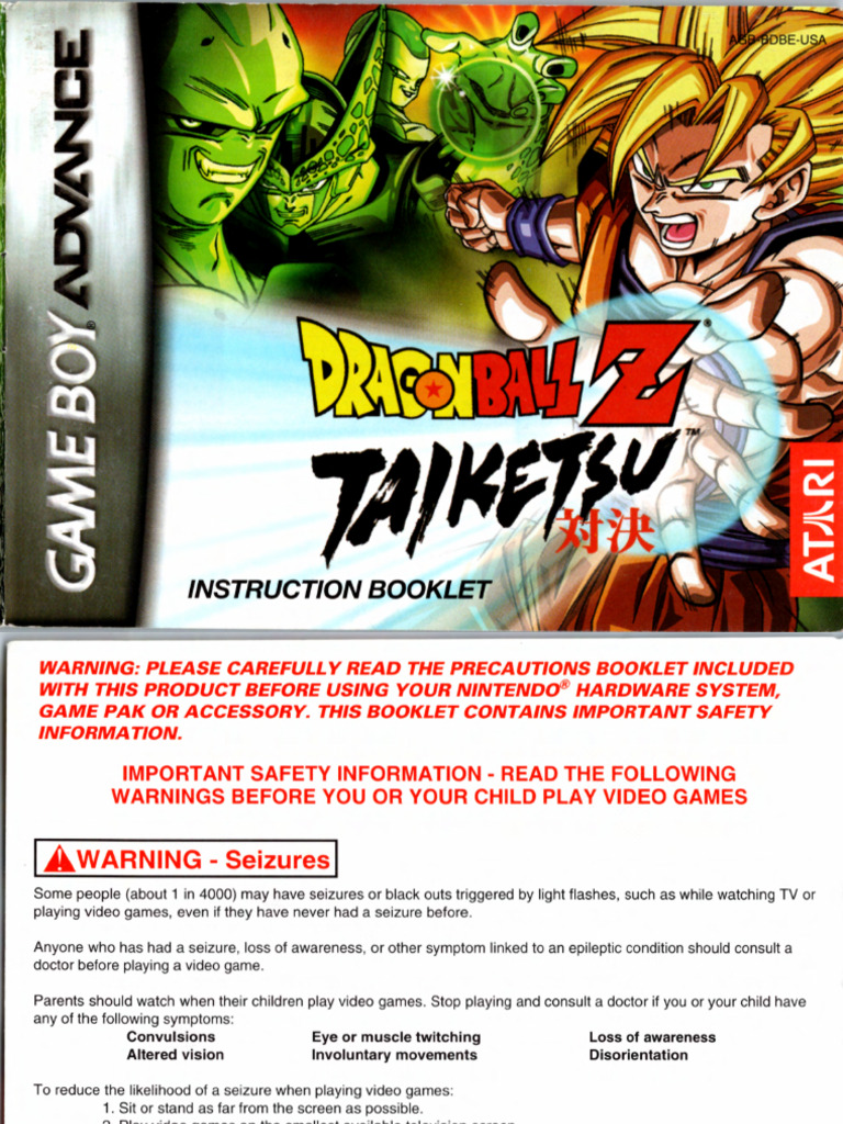 Dragon Ball Z - Taiketsu (USA) | PDF