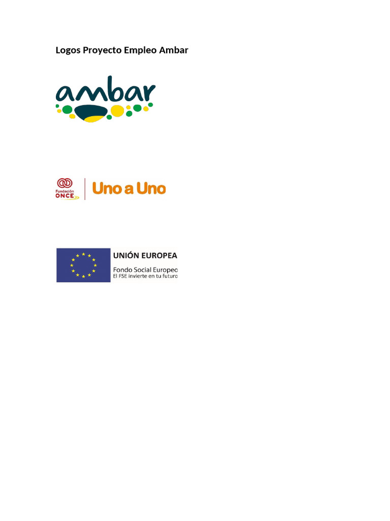 Logos Proyecto Empleo Ambar | PDF