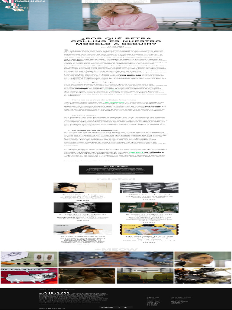 ¿Por qué Petra Collins es nuestro modelo a seguir - Meow Magazine Meow ...