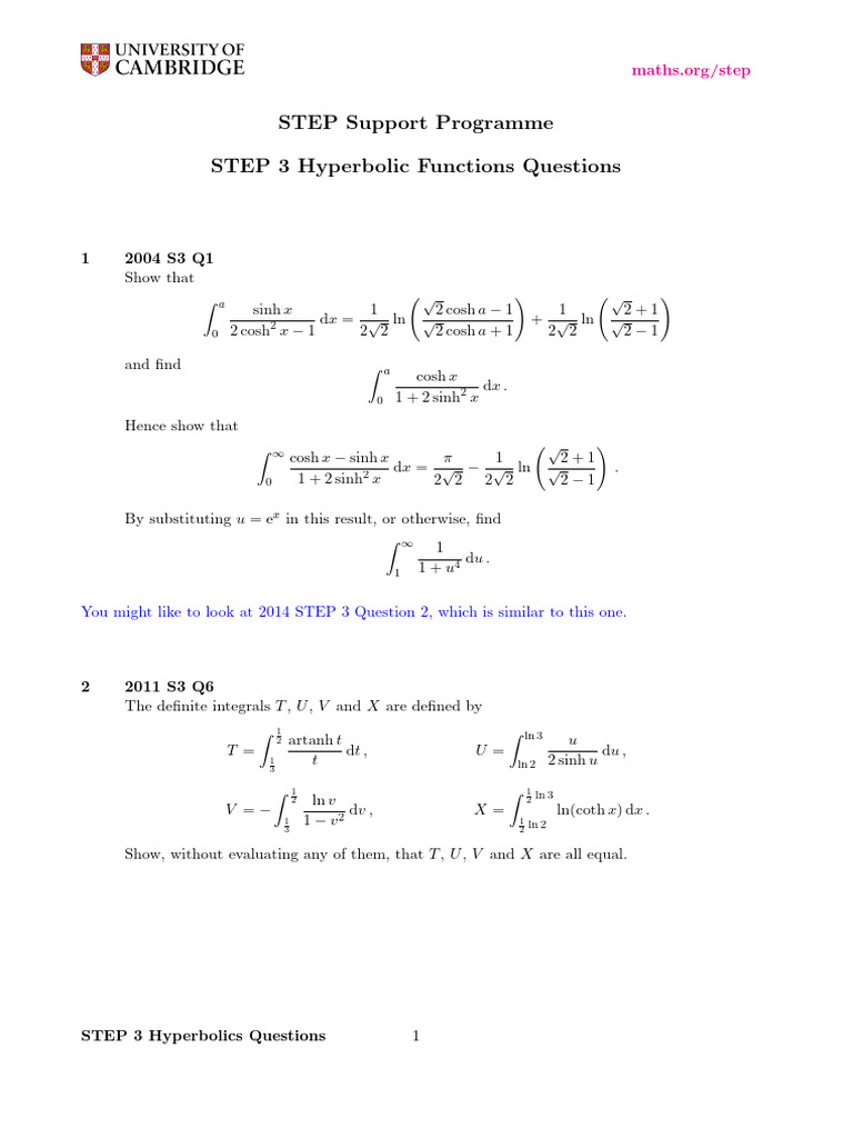 Hyp Questions 3 1 | PDF | Mathematics | Algebra