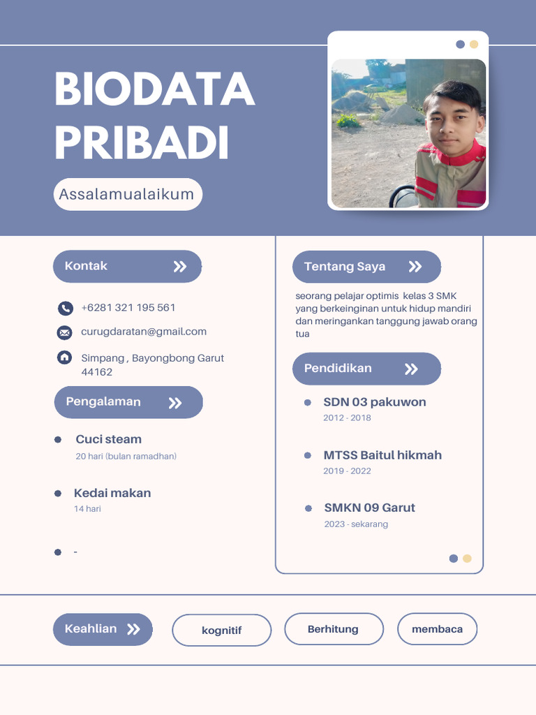 CV Resume Pekerjaan Desainer Grafis Modern Biru_20241015_185021_0000 | PDF