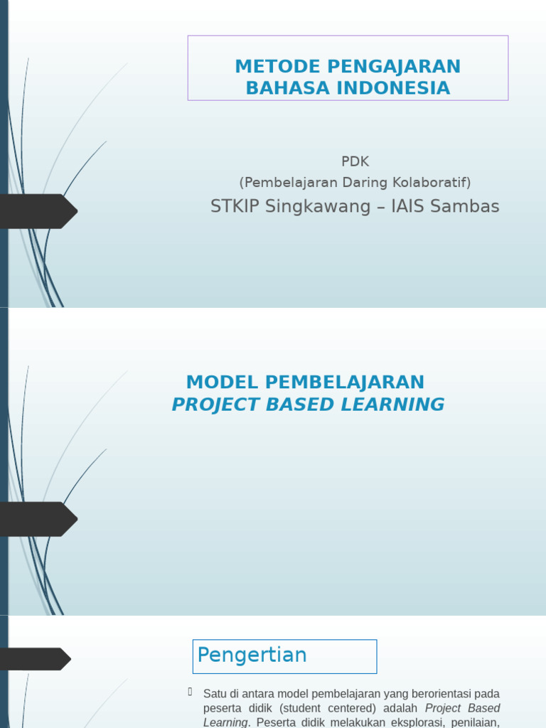 Jenis-jenis Model Pembelajaran PJBL | PDF