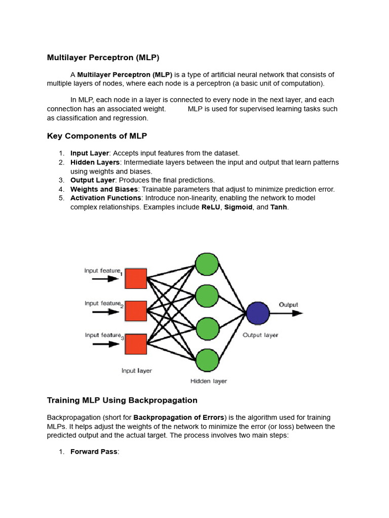 Multilayer Perceptron (MLP) & Linear Separabaility | PDF | Artificial Neural Network | Algorithms