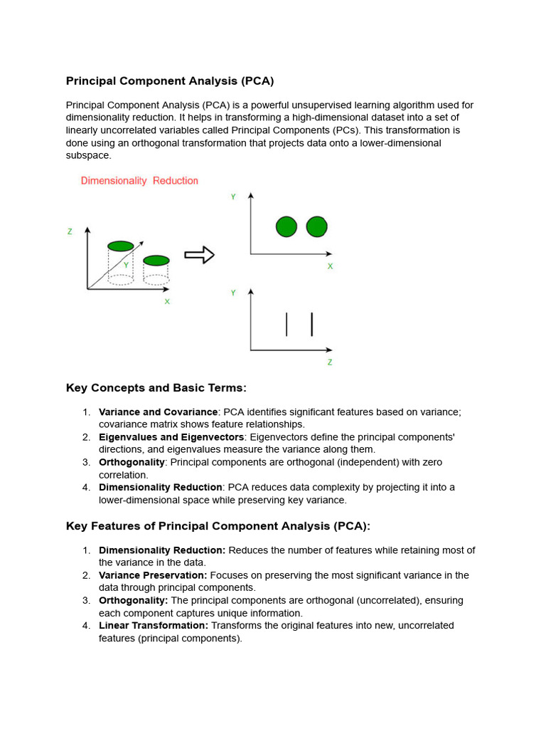 Principal Component Analysis (PCA) | PDF | Principal Component Analysis | Eigenvalues And ...