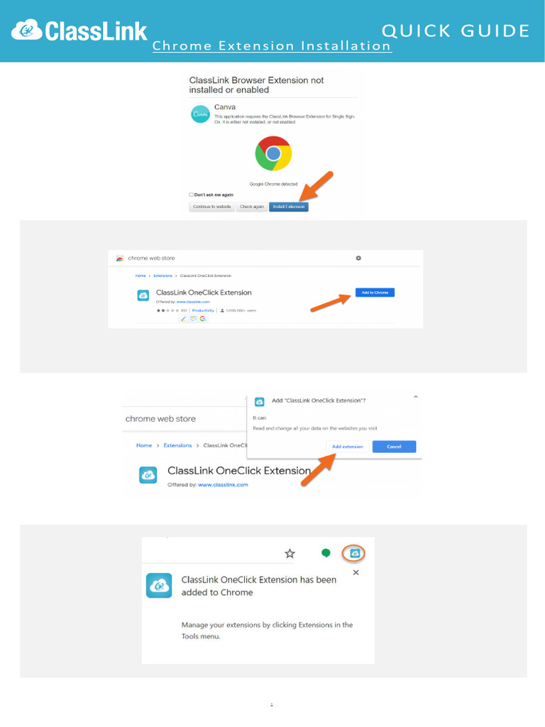 ClassLink Quick Guide Chrome Extension | PDF