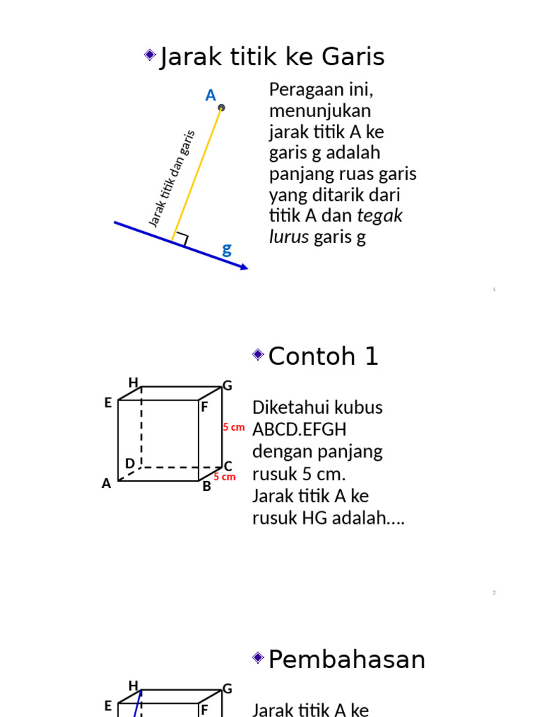 Jarak Titik Ke Garis | PDF