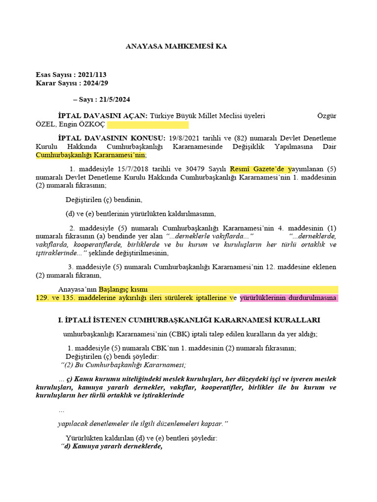 AYM-İptal Kararı | PDF